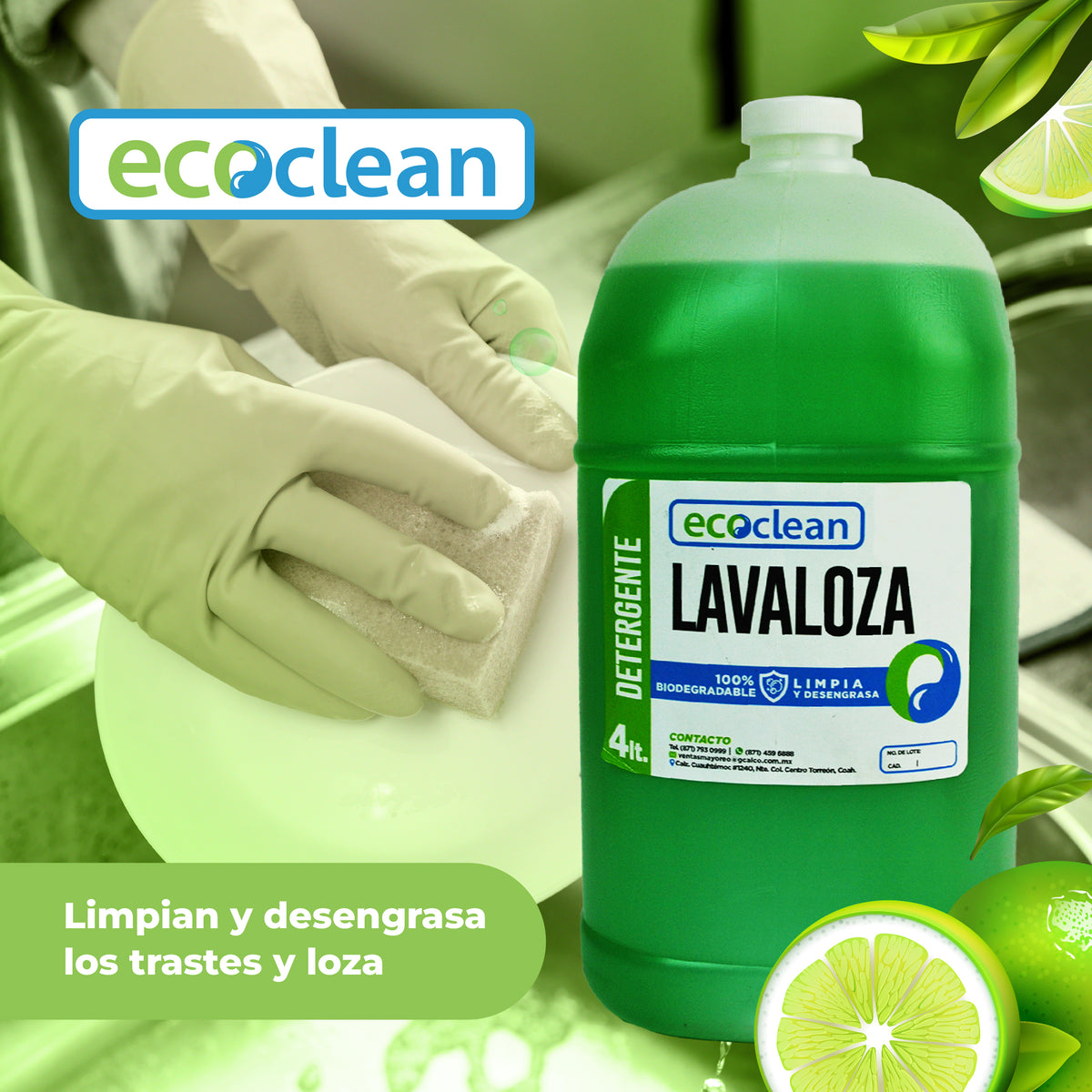 LAVA LOZA LIMON PLUS ECOCLEAN GALON – Alco Distribuidora